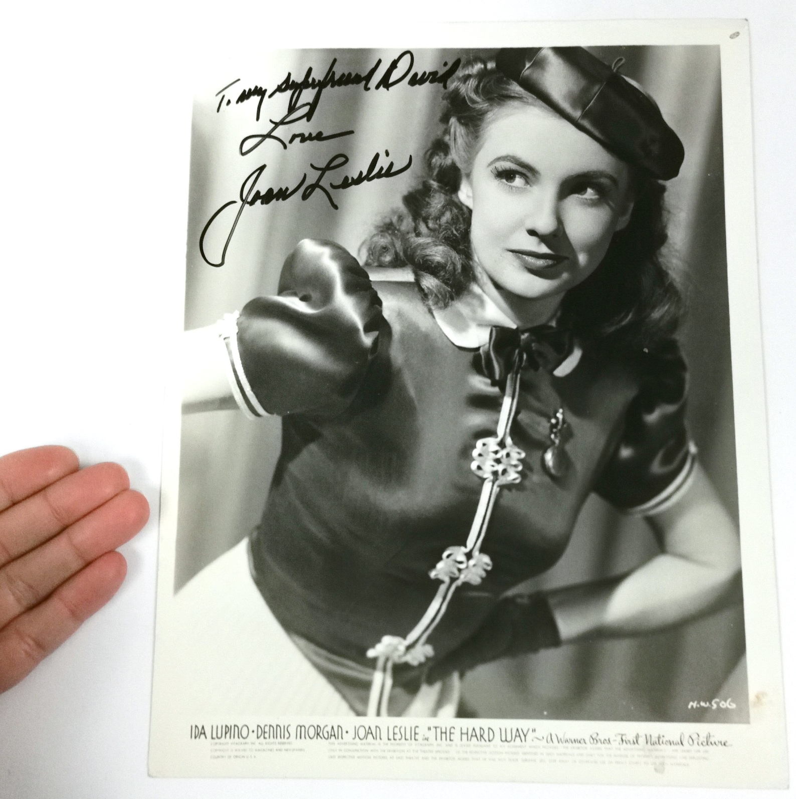 Vintage Signed Photograph, Joan Leslie, David Gest, the Hard Way ...