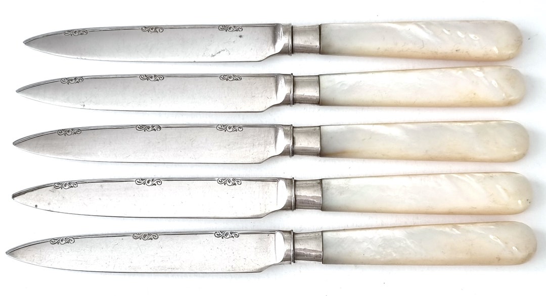 Traditional Flatware, Set of Five, Fruit Knives, Dessert Knives, 7 1/4 ...