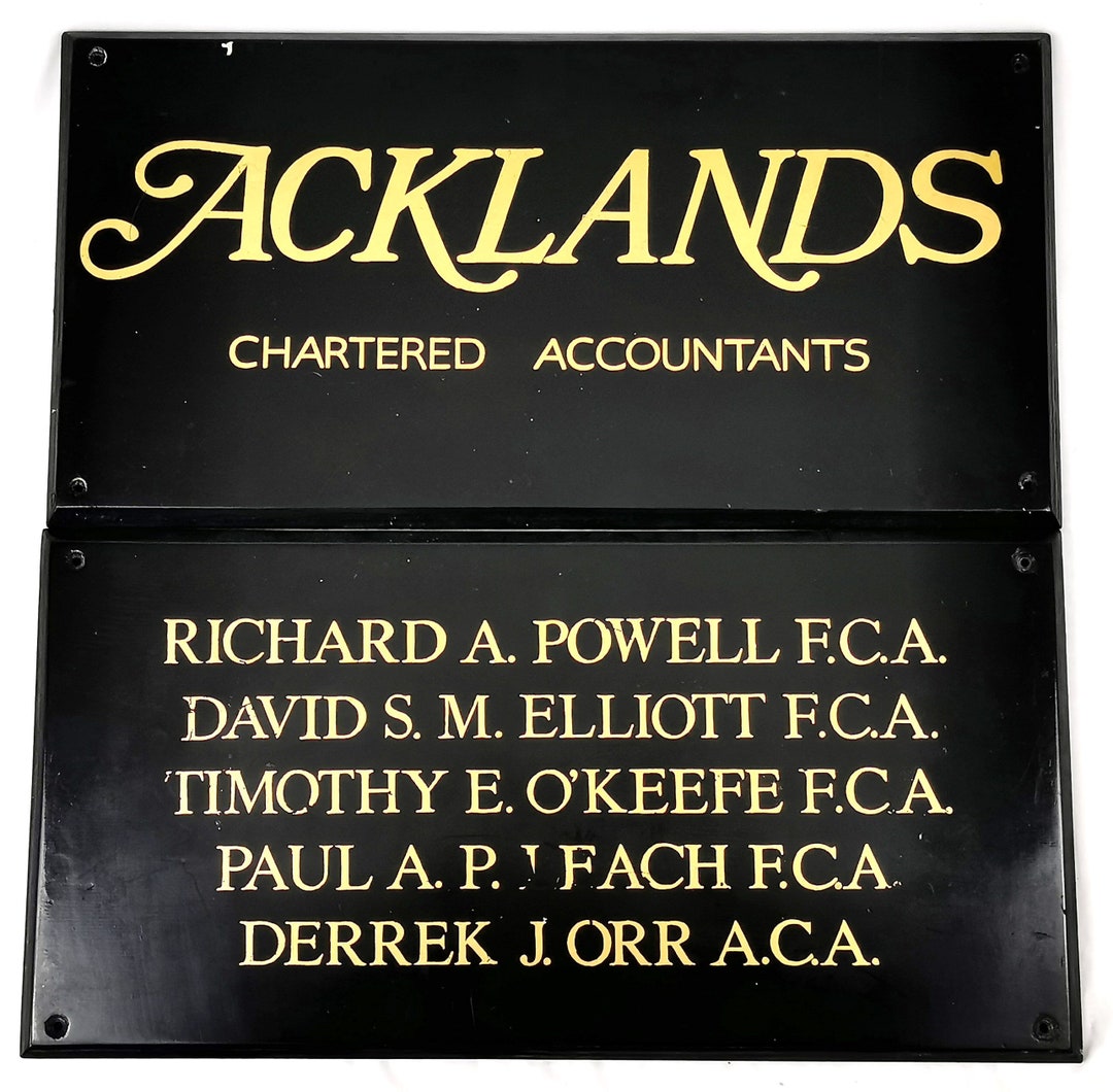 Vintage Signage, Wooden Signs, Wall Decorations, Chartered Accountants ...