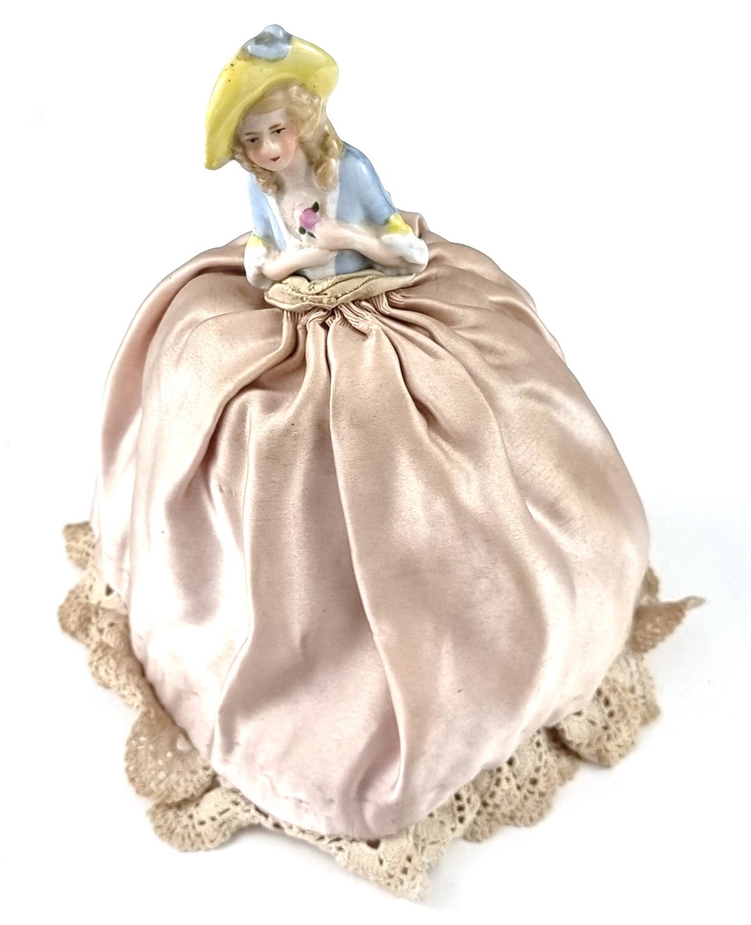 Vintage Pin Cushion, Half Doll, Lady Pin Cushion, Period Textiles ...