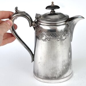 WORN Silver Plate, Antique EPBM, Teapot With Water Pot, Thomas Bradbury ...