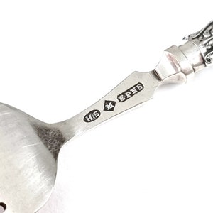 Small Serving Fork, Silver Plate, Floral Handle, Splayed End Tines ...