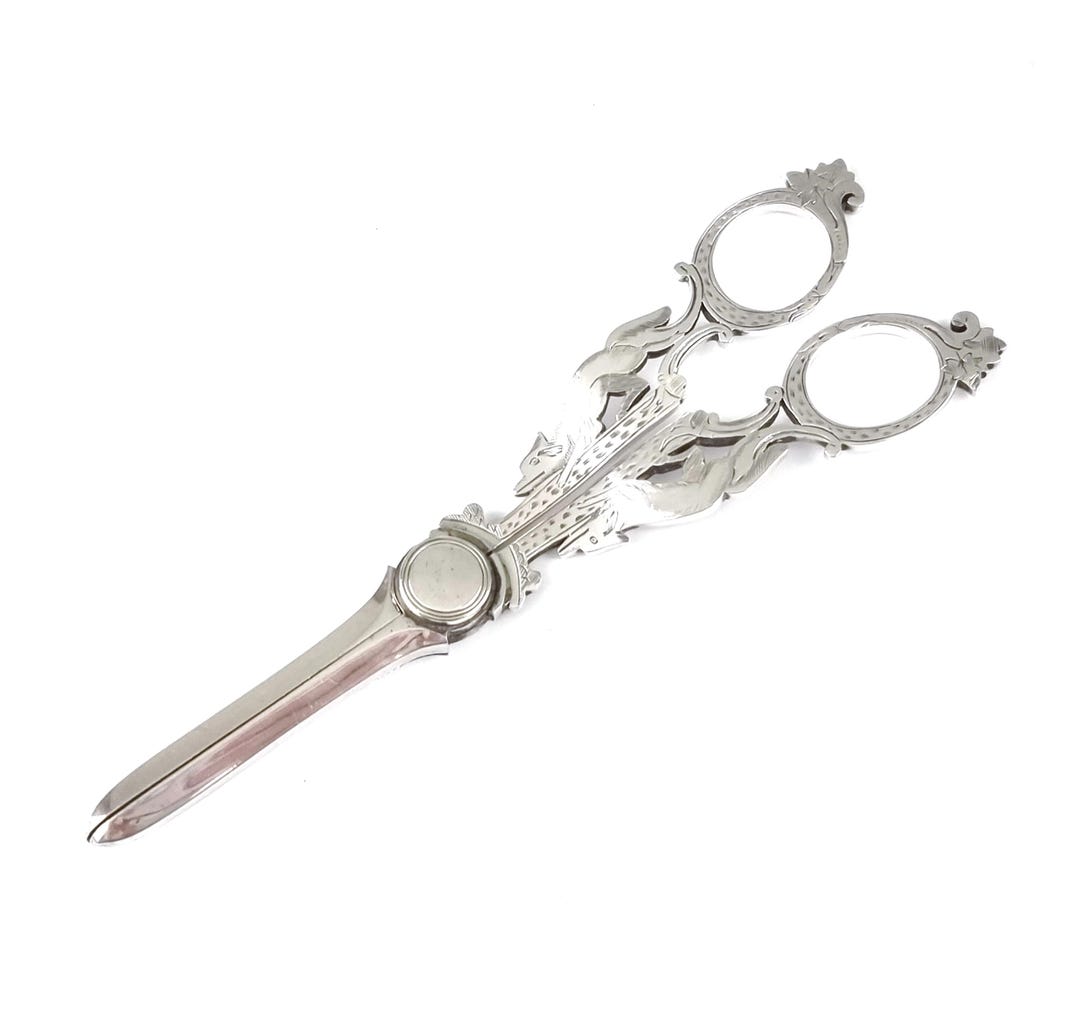 Antique Flatware, Grape Scissors, Silver Plate, Fox Handles, Animal ...