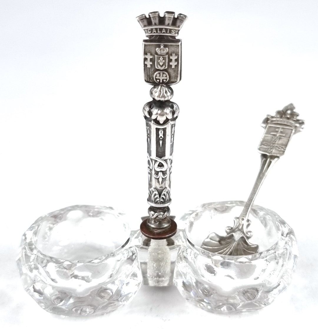 Miniature Cruet, Salt and Pepper, Miniature Glass, Souvenir Tableware ...