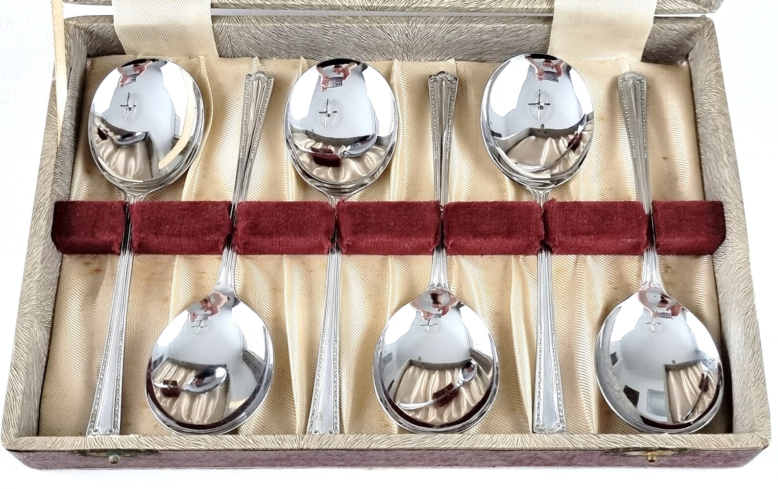 Distressed Box, Boxed Spoon Set, Dessert Spoons, Fruit Spoons, Serving ...