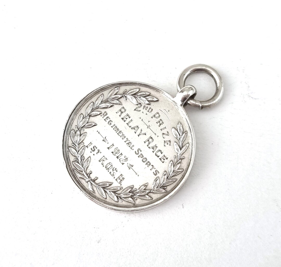 Small Fob Medal, Sterling Silver, Regimental Sports, 1st KOSB, Kings ...