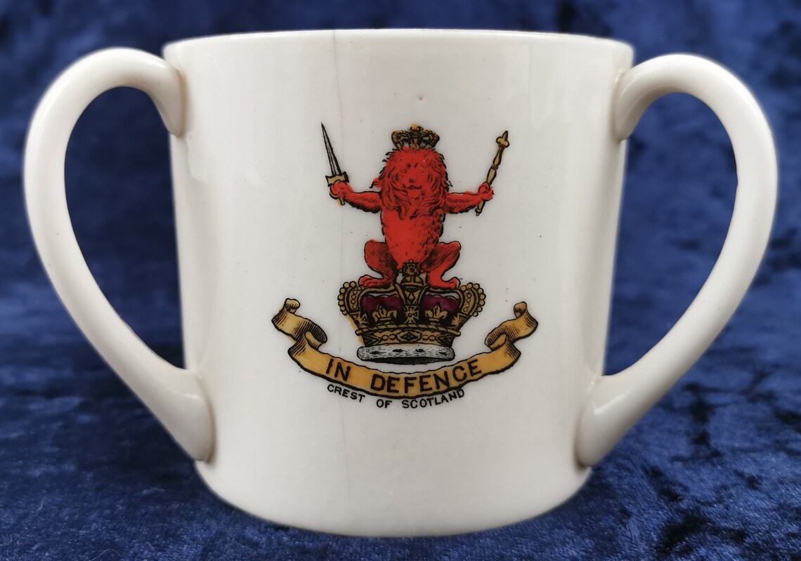 RARE Antique Goss, Crested Goss China, Three Handled Cup, Novelty Tyg ...