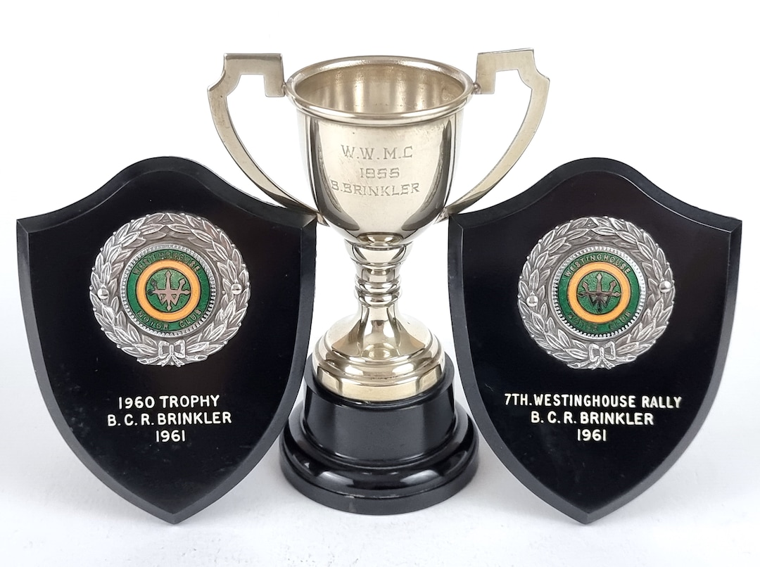 Beautiful Set of Trophies, Small Awards, Westinghouse Motor Club ...