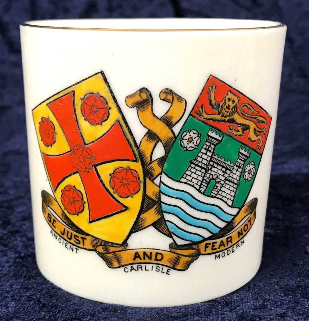 Antique Collectible Goss Crested China, Old Mug, Crested Mug, Carlisle ...