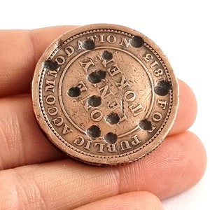 Unusual Antique Token, Cotton Works Newcastle, One Penny Token, 240 ...