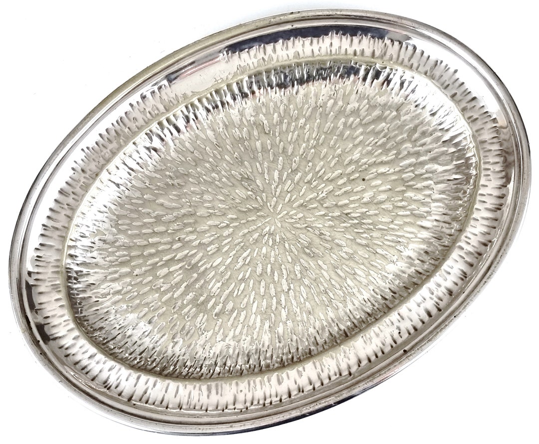 Distressed Look, Worn Silver Plate, Antique Oval Platter, Serving Dish ...
