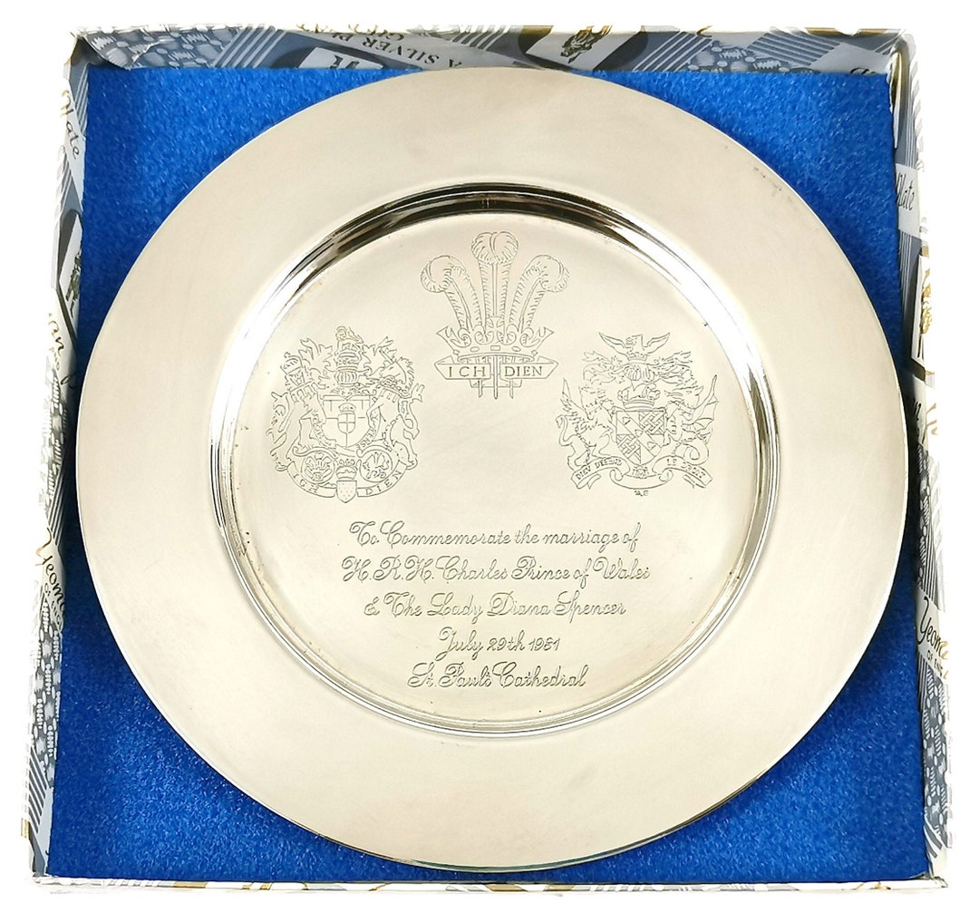 Boxed Vintage Tray, Yeoman Silver Plate, Royal Marriage, Charles and ...