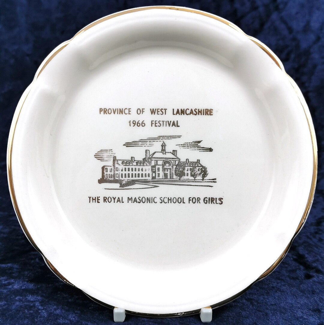 Masonic Memorabilia, Masonic Ceramics, Small Dish, 22 Carat Gold ...