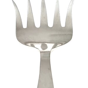 Small Serving Fork, Silver Plate, Floral Handle, Splayed End Tines ...