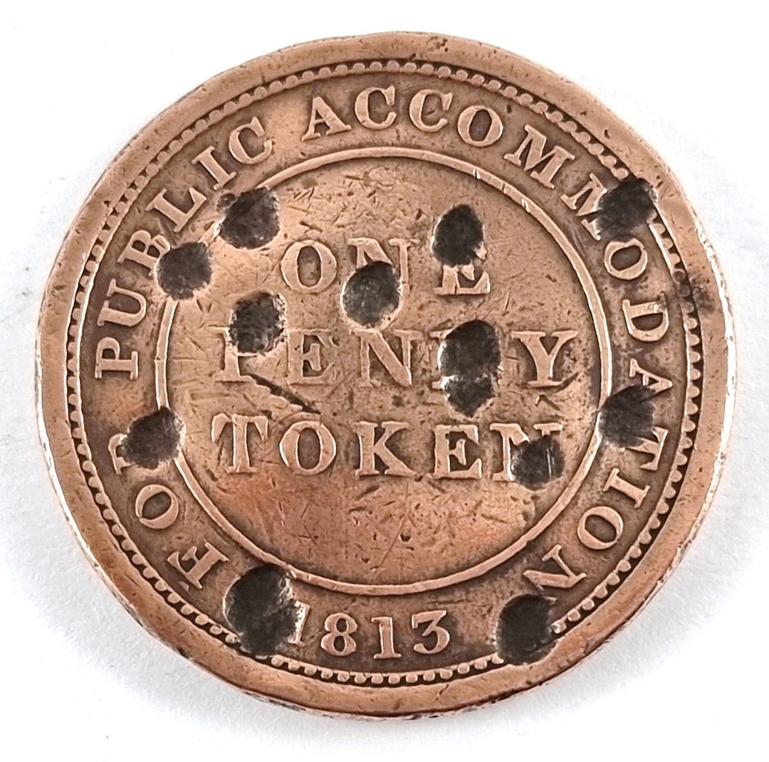 Unusual Antique Token, Cotton Works Newcastle, One Penny Token, 240 ...