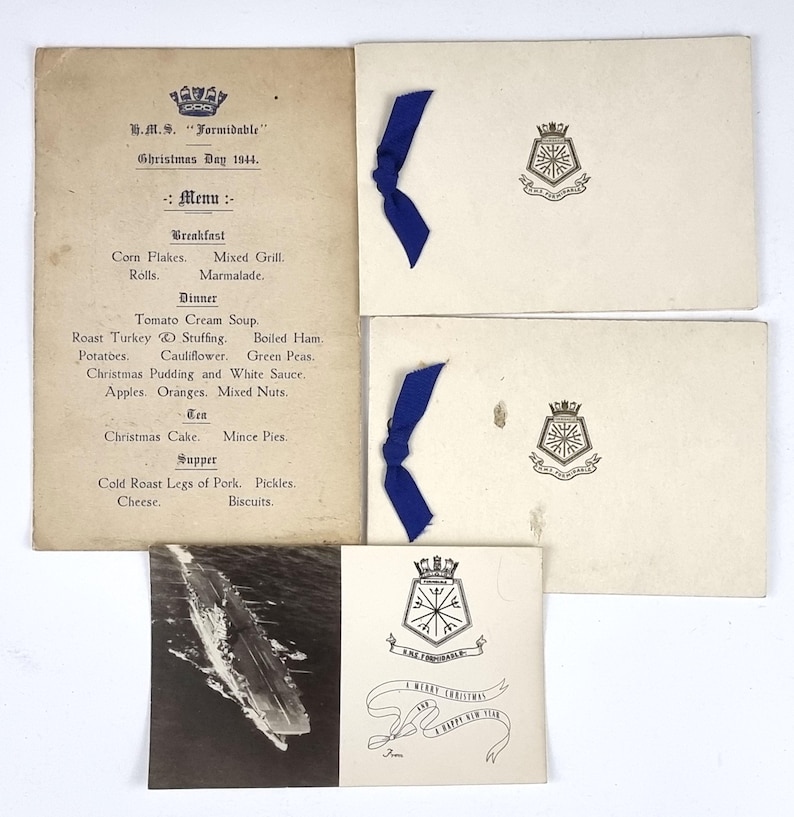 Second World War, HMS Formidable, Pennant & Cap Tally, Naval Documents ...
