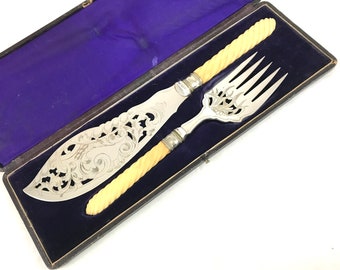 Antique Plated Fish Servers - Etsy