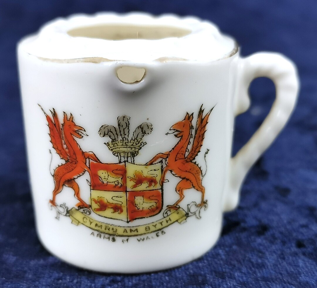 Antique Crested China, Gemma China, Miniature Pourer, Arms of Wales ...