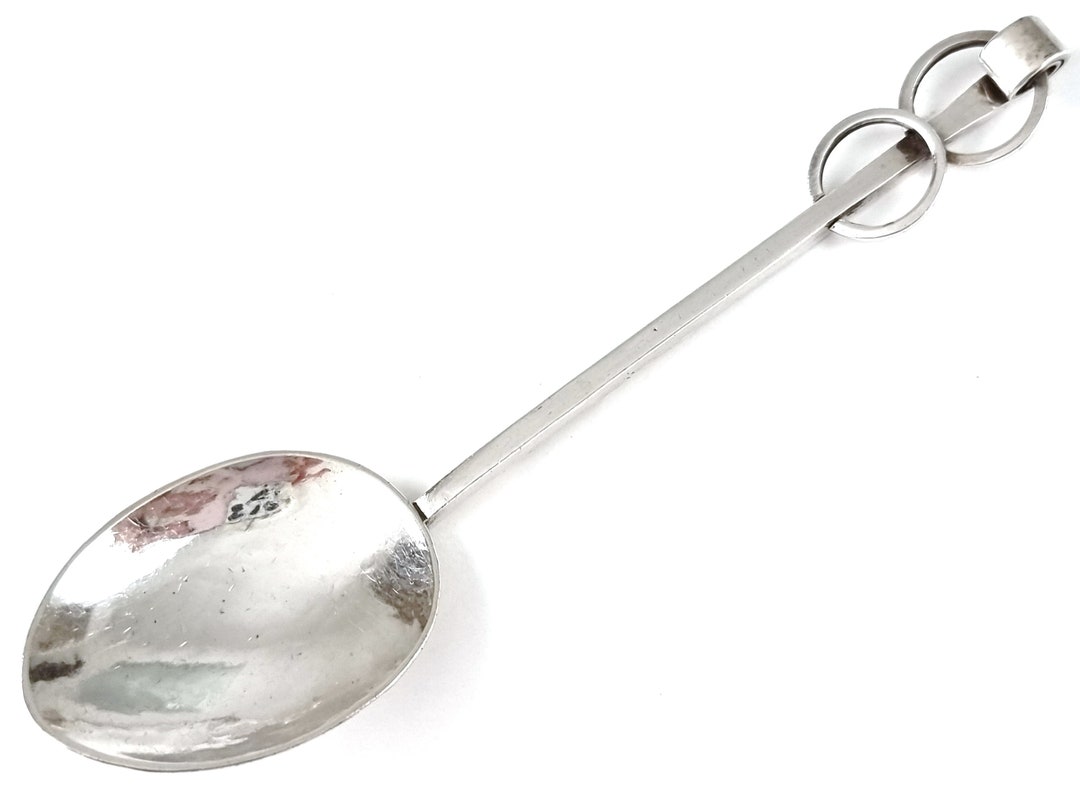 Scottish Silverware, Vintage Silver Spoon, Hoop Handle Pattern, Second ...