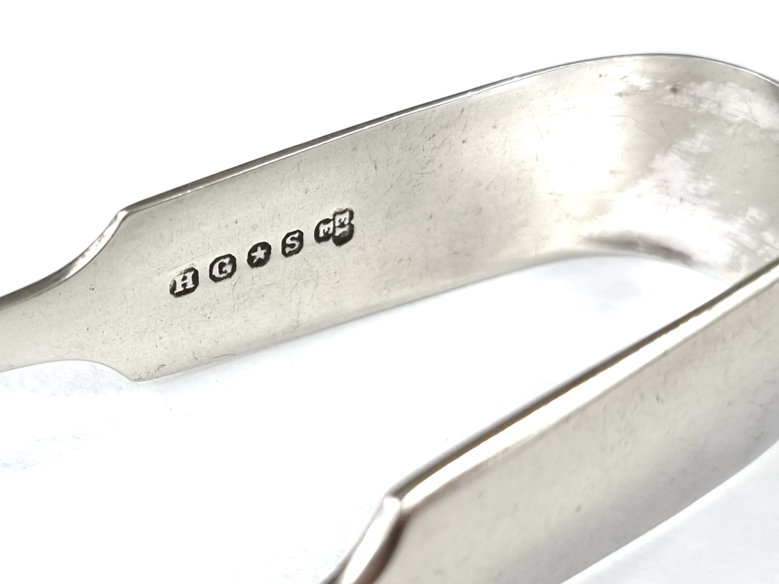 Worn Silver Plate, Antique Sugar Tongs, Ice Tongs, Fiddle Pattern ...
