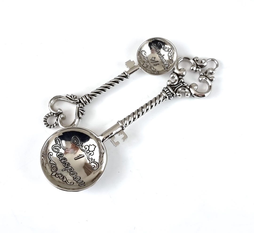 Novelty Measuring Spoons, Key Shaped Handles, 1/4 Teaspoon, 1 Teaspoon ...