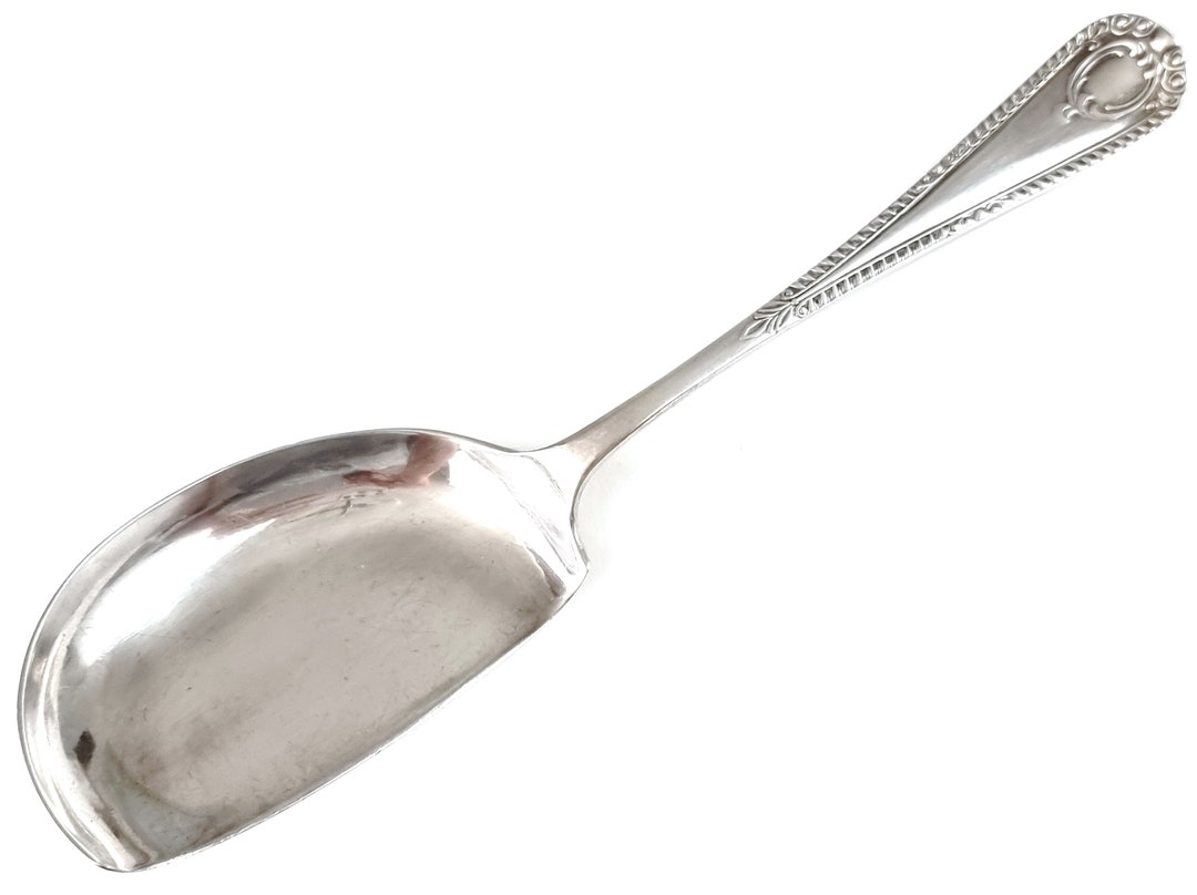 Unusual Antique Scoop, Silver Plate, Gadroon Pattern, John Batt, Crumb ...