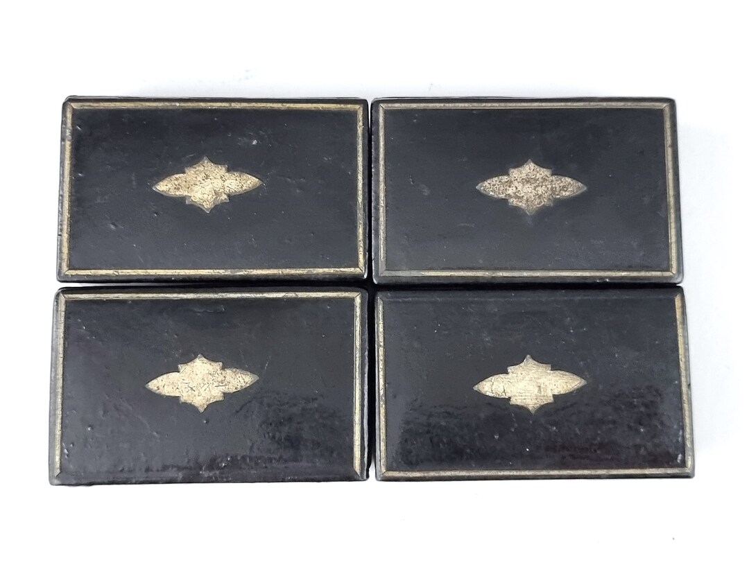 Set of Snuff Boxes Miniature Boxes Paper Mache Black - Etsy