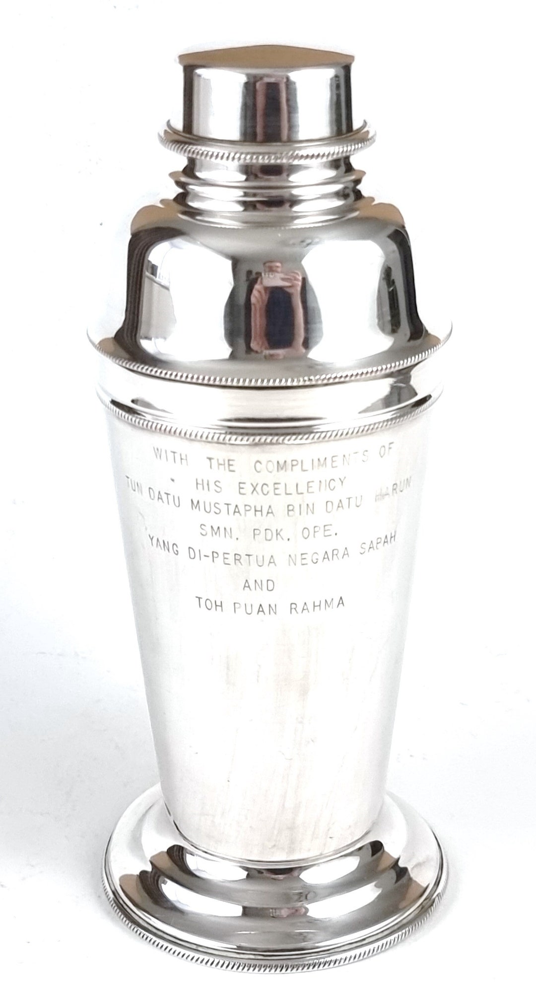 Notable Wobble, Presentation Cocktail Shaker, Silver Plate, Malaysian ...