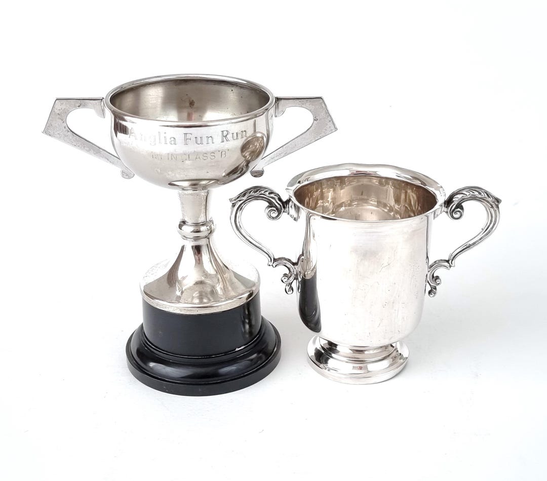 WORN Areas, Vintage Trophy Cups, One Blank, Anglia Fun Run, Traditional ...