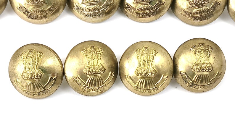 FREE POST Job Lot Military Buttons Indian Army Bihar - Etsy UK