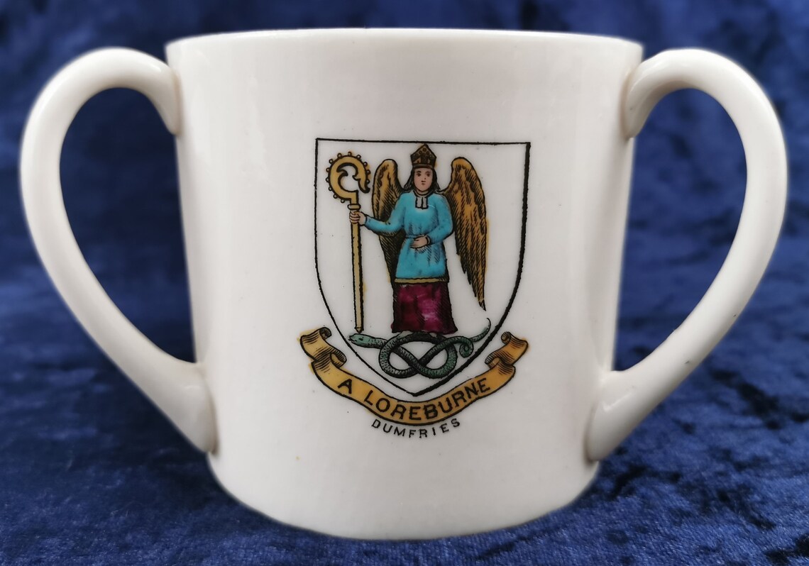 RARE Antique Goss, Crested Goss China, Three Handled Cup, Novelty Tyg ...