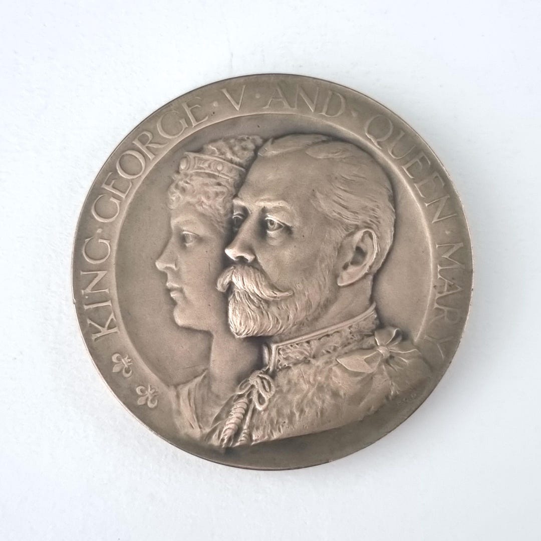 Beautiful Antique Medal, 57mm Diameter, King George V, George and Mary ...
