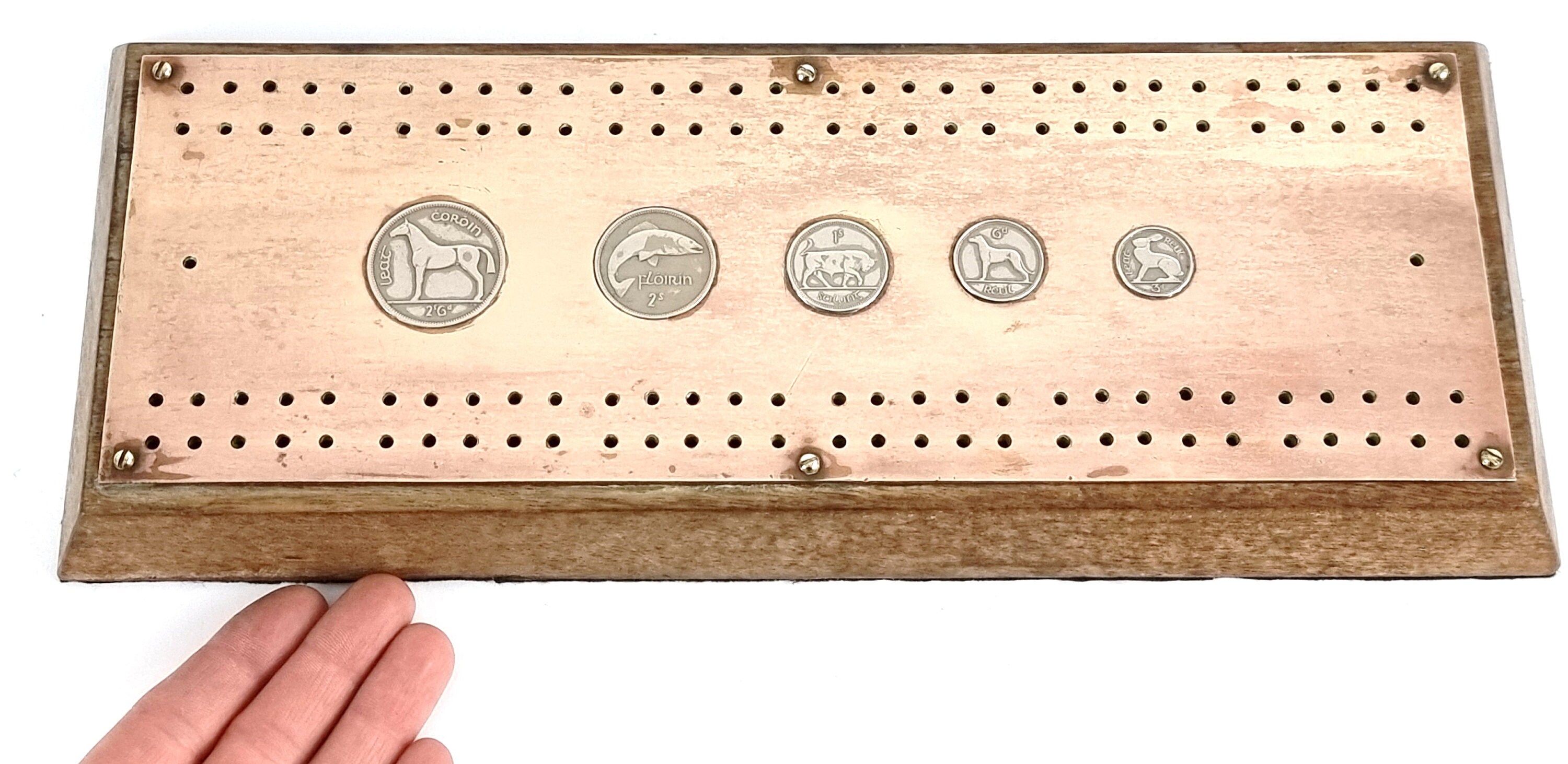 Large Cribbage Board Traditional Gaming Copper and Wood - Etsy