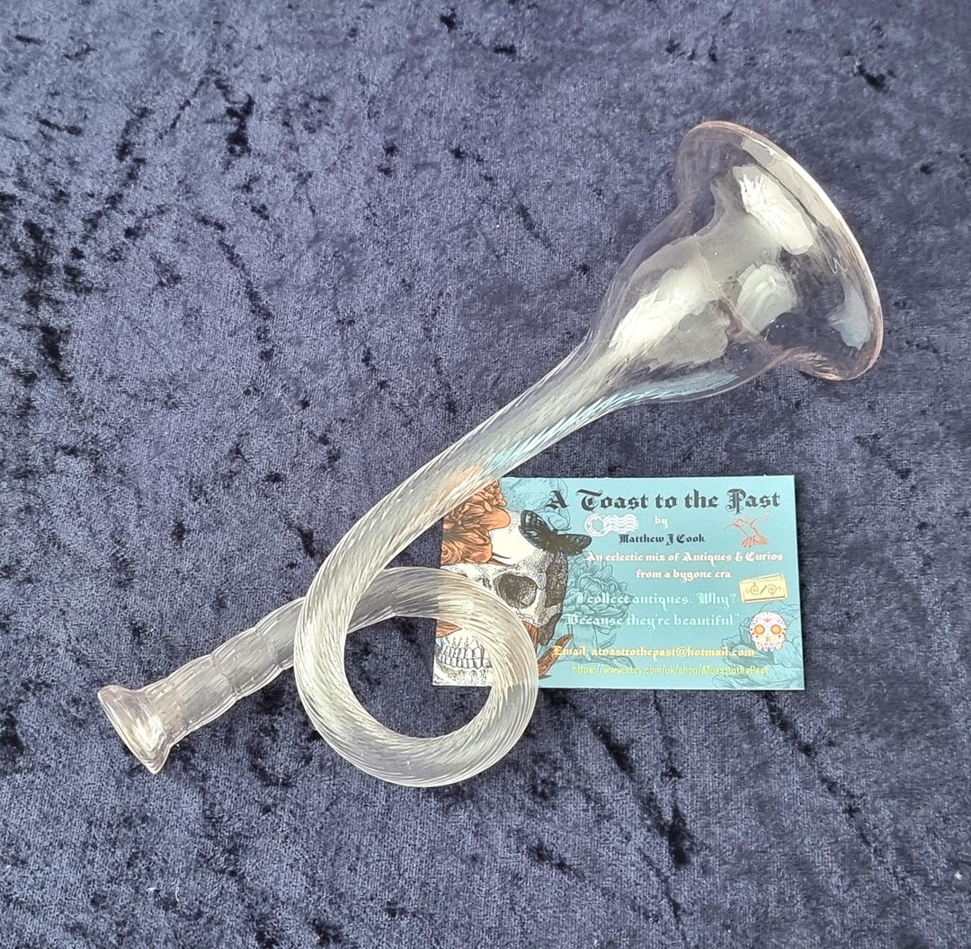 Antique Novelty Glassware, Bugle Instrument Shape, Antique Frigger ...