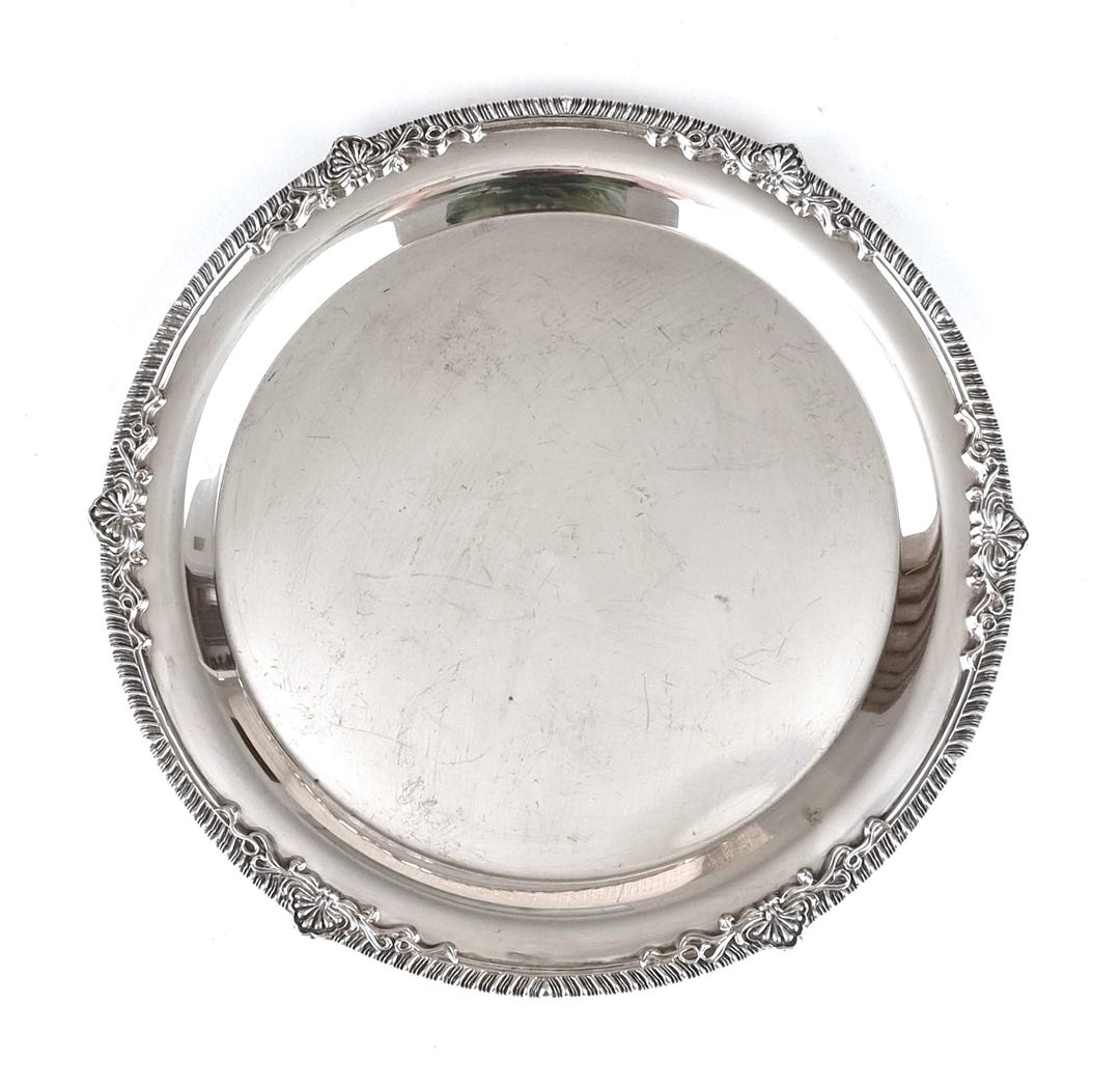 VERY Scratched, LARGE Tray, 14 3/4 Inches, Viners Taiwan, Silver Plate ...