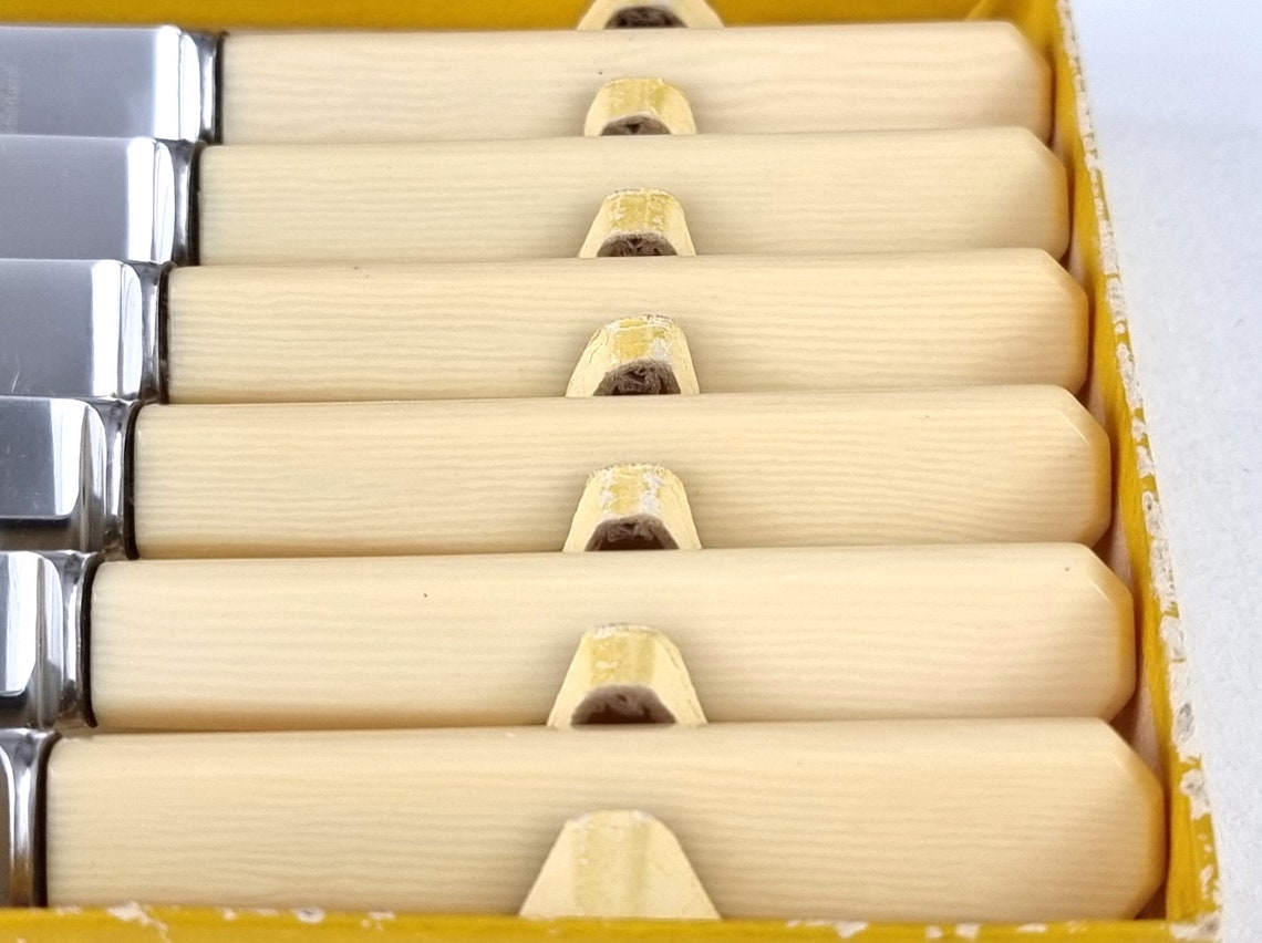 Vintage Knife Set Set of Six Boxed Cutlery Tea Knives - Etsy