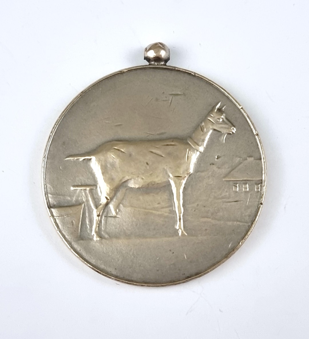 Vintage Belgium Medal, Electroplated Medal, 50mm Diameter, Goat Design ...
