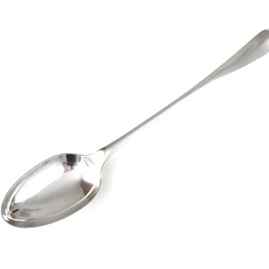 LARGE Serving Spoon, Basting Spoon, Silver Plate, Rat Tail Pattern ...
