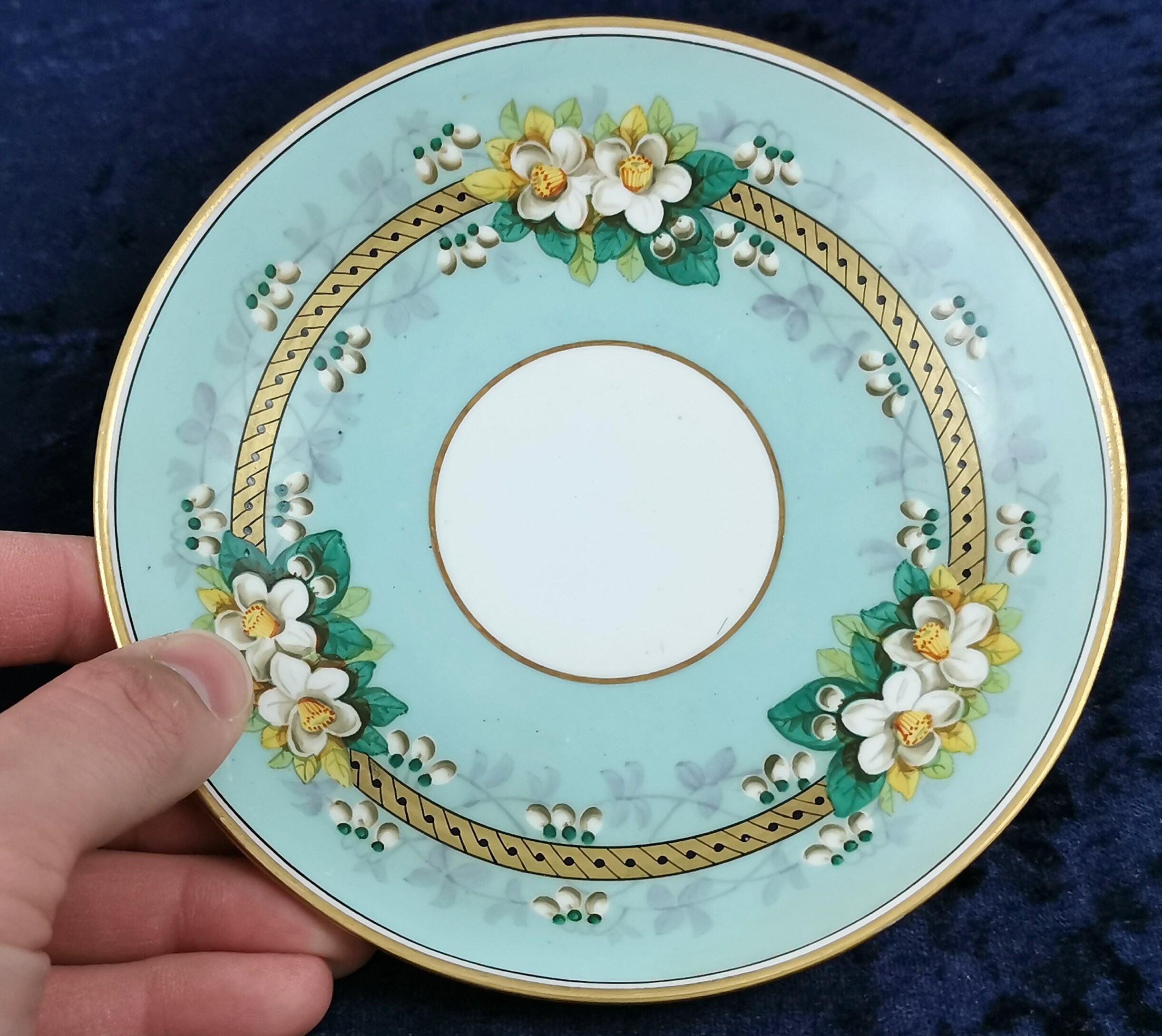Antique Saucer, Victorian China, Scottish Pottery, J M P Bell Pottery ...