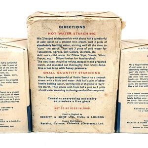 Cartons non ouverts, amidon robin vintage, boîte avec contenu, étalage ...