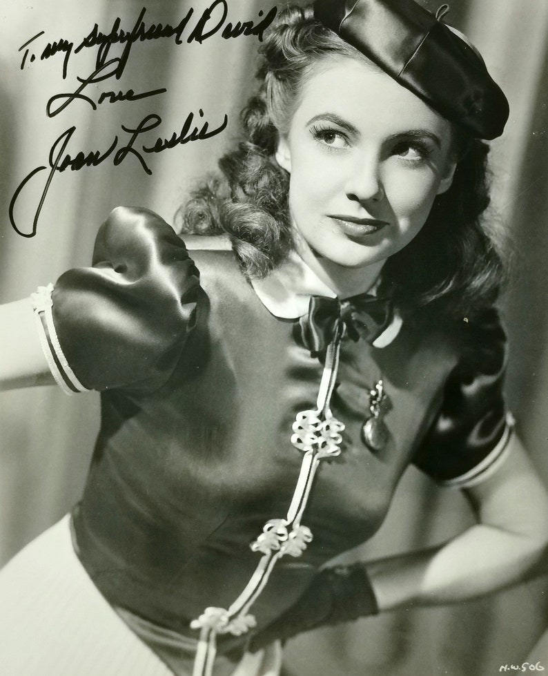Vintage Signed Photograph, Joan Leslie, David Gest, the Hard Way ...