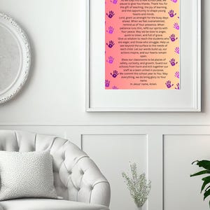 Teacher Back to School Prayer Printable Christian Teacher Gift ...