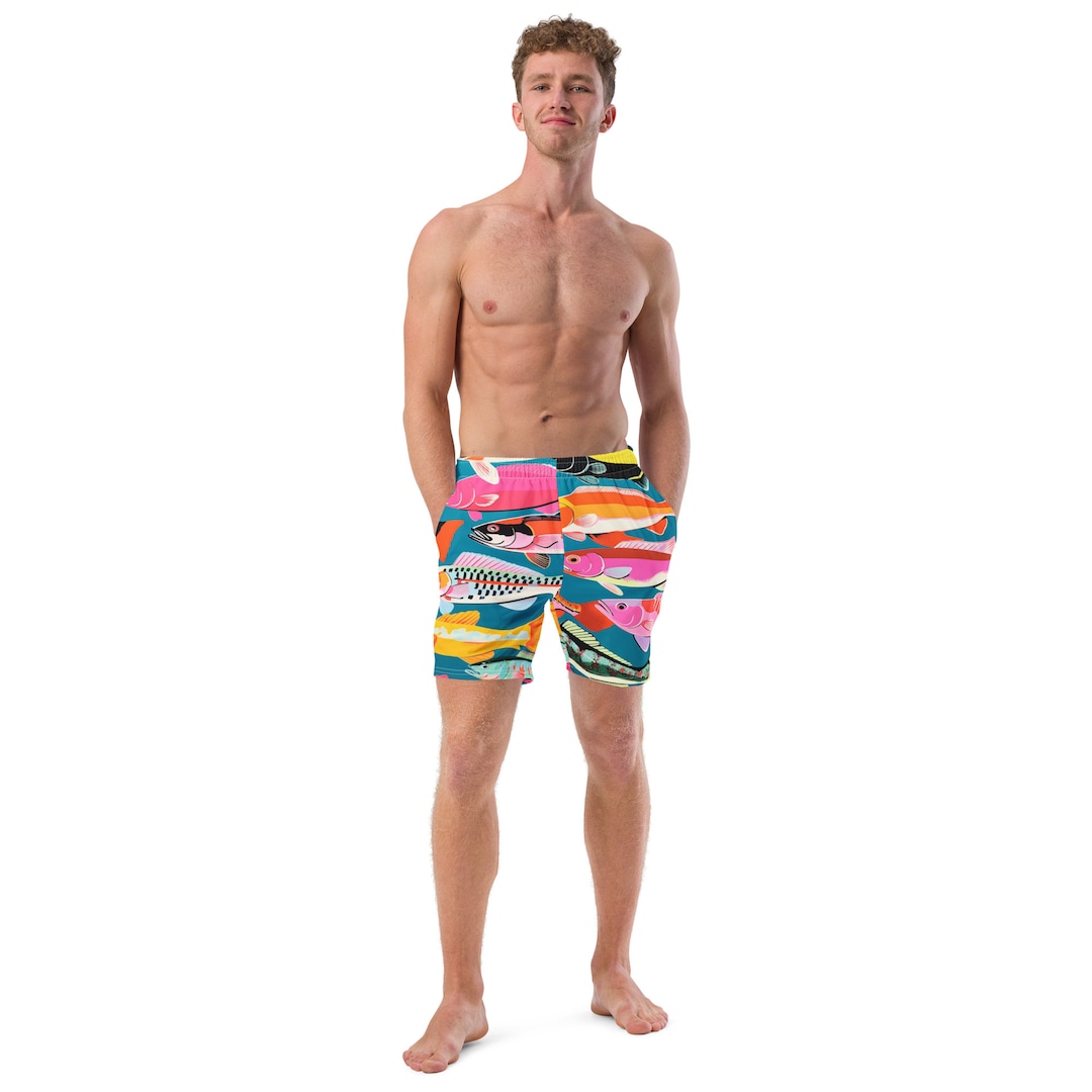 Colorful Fish Men's Swim Trunks Fish Trunks is Part of the - Etsy