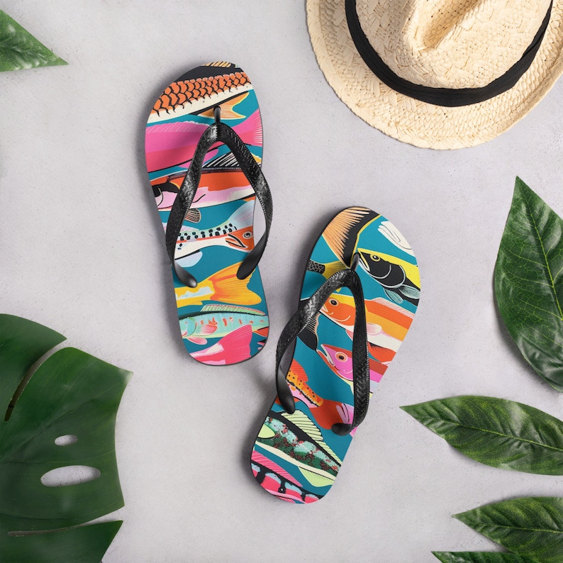 Colorful Fish Flip-flops Fish Flip Flops is Part of the Colorful Fish ...