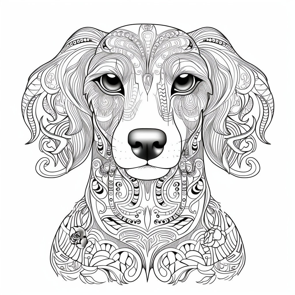 Amazing Adult Dachshund Mandala Coloring Book for All Doxie Lovers ...