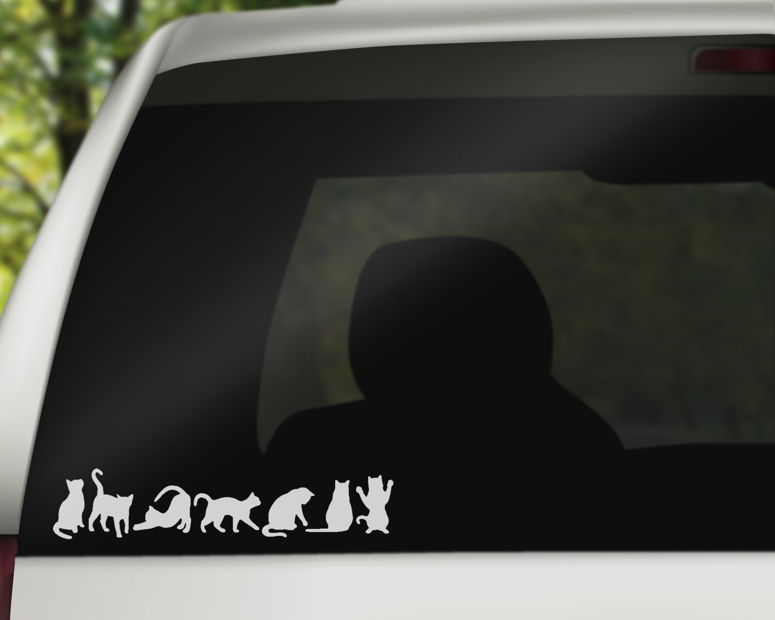 Cat Car Decals Cat Stickers Cat Silhouette Vinyl Decal Cat - Etsy