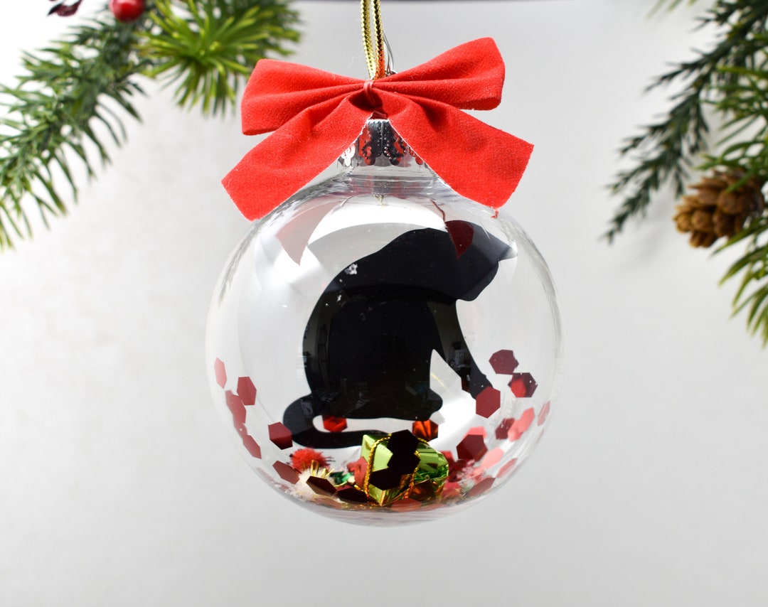 Cat Christmas Ornament, Black Cat Christmas Ornament, Cat Memorial ...