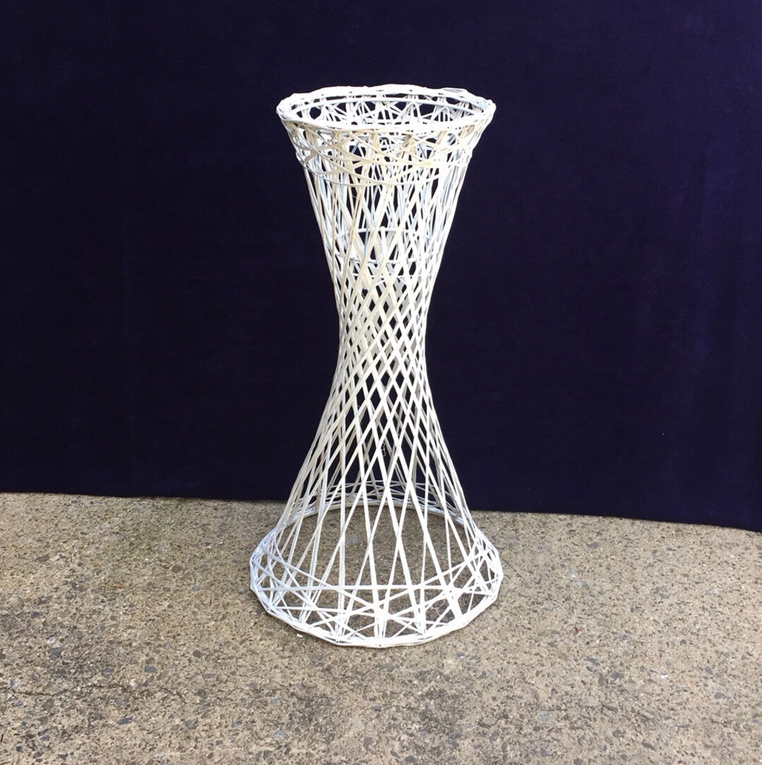 Vintage Fiberglass Spun Plant Stand Tall Russell Woodard Style White ...