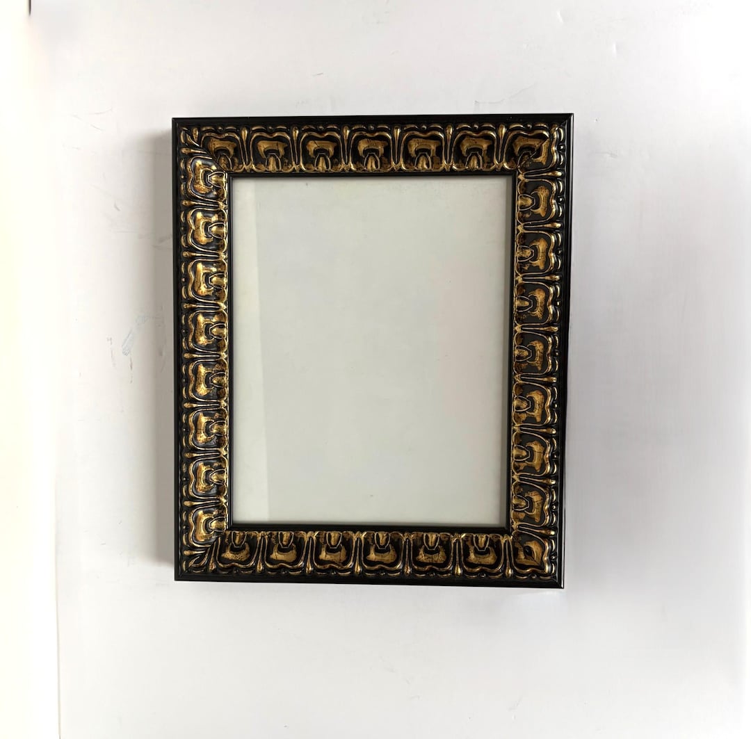 Vintage Gold Black Frame 8 X 10 Artwork Ornate Gold Front Design ...