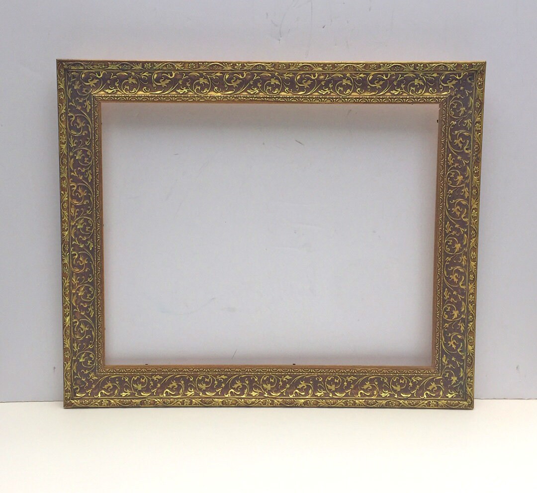 Vintage 16 X 20 Gold Wood Frame Ornate Picture Frame Art Wall Decor ...